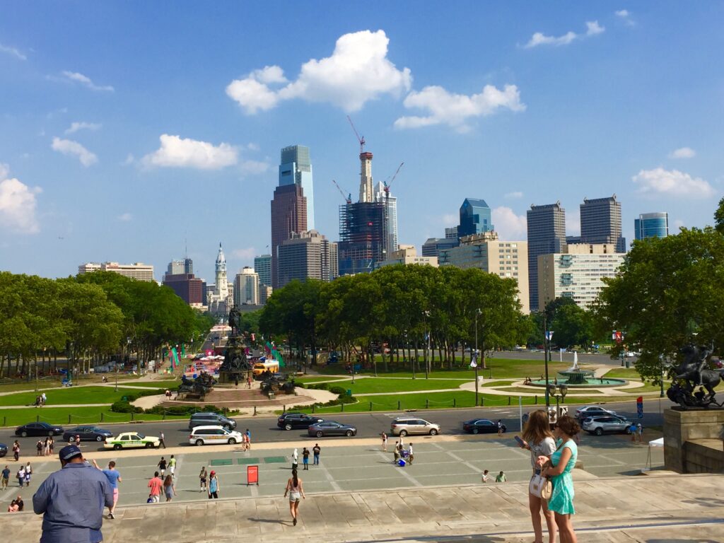 view-from-the-top-of-art-museum-steps - Pen It By Hunter Ridgway